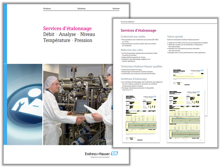 Brochure : Services d'étalonnage